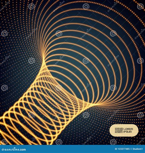 Abstract Tunnel Grid Futuristic Technology Style Array With Dynamic