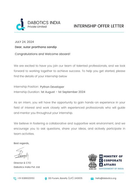 Prarthana Sutar On Linkedin Internship