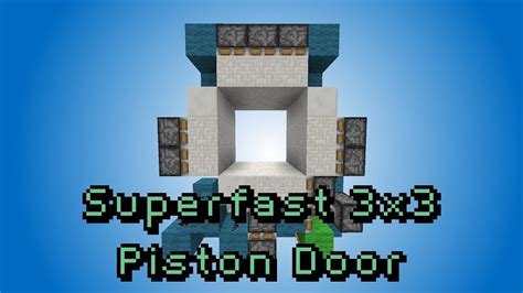 Minecraft Fast 3x3 Piston Door Youtube