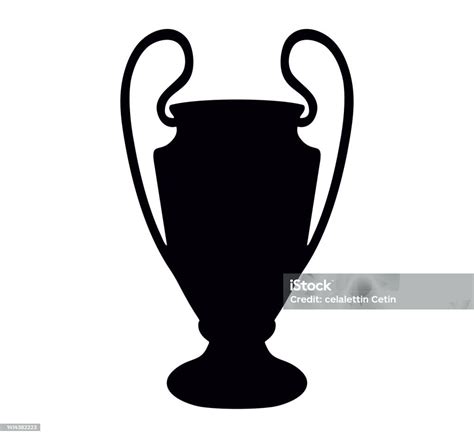 챔피언스 컵 플랫 블랙 라인 아이콘입니다 첫 번째 장소 트로피 배지 찰리스 아이콘입니다 Championship에 대한 스톡 벡터 아트 및 기타 이미지 Istock
