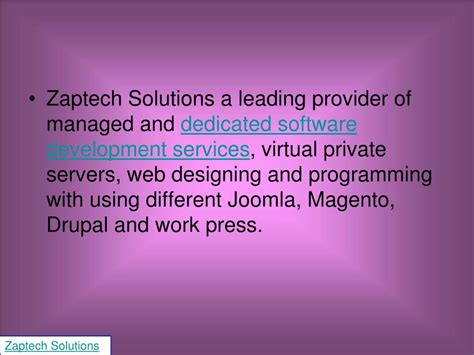 Ppt Zaptech Solutions Announce The Latest Updates In Web Develop