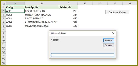 Excelymas Capturar Datos Mediante La Función Inputbox