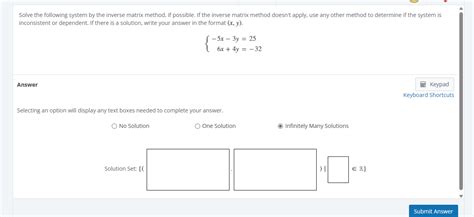 Solved Solve The Following System By The Inverse Matrix Chegg