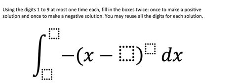 Solved Using The Digits 1 ﻿to 9 ﻿at Most One Time Each Fill