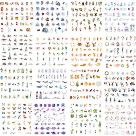 Th001 22 6 일본 종이 장식 손 계정 Diy 스티커 메모리