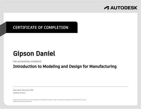 Autodesk Fusion360 Certification Gipson Daniel