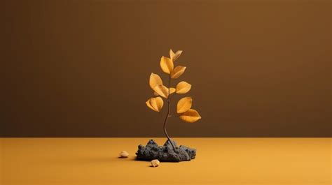 Premium AI Image A Small Tree With Leaves On It