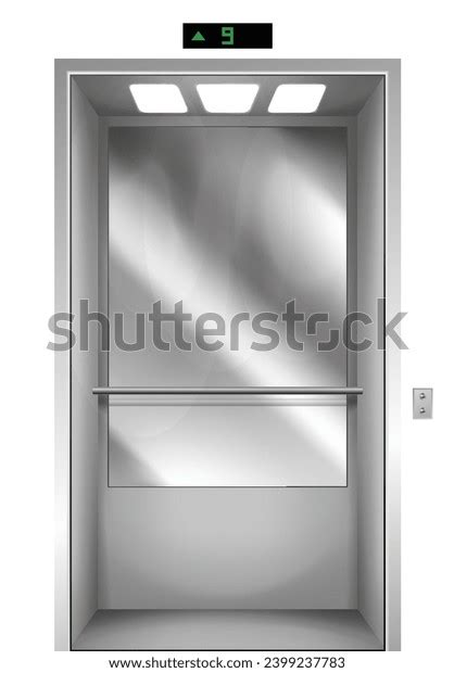 Modern Passenger Cargo Elevator Lifts Opened Stock Vector Royalty Free