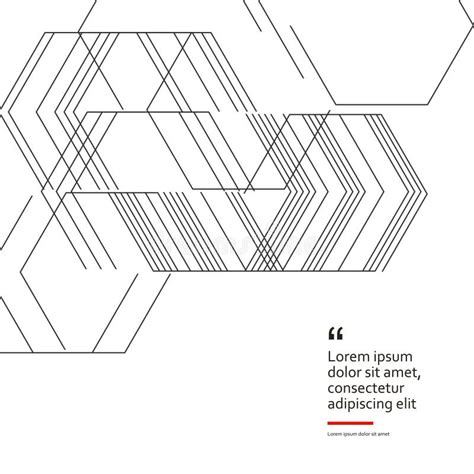 Vector Modern Seamless Geometry Pattern Hexagon Black White Abstract