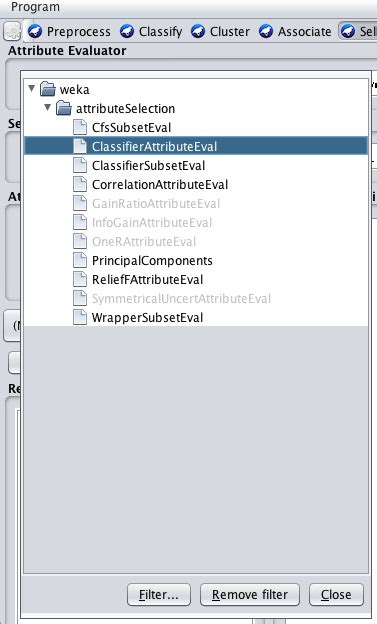 Weka Infogainattributeeval Not Available Stack Overflow