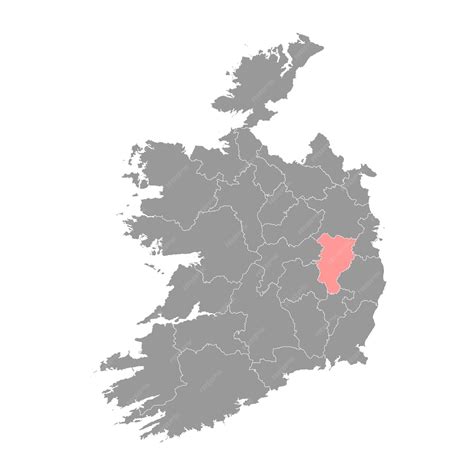 Premium Vector County Kildare Map Administrative Counties Of Ireland
