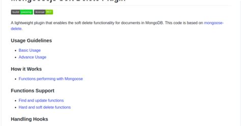 mongoosejs soft delete plugin pitchwall