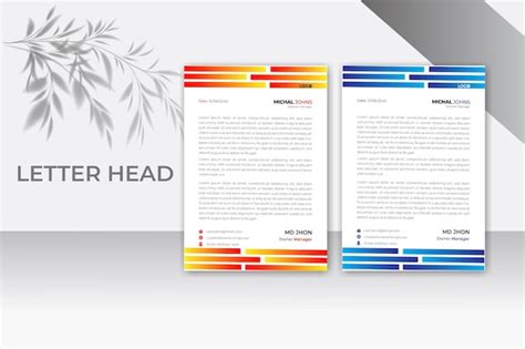 편지지 템플릿 사업 프리미엄 벡터