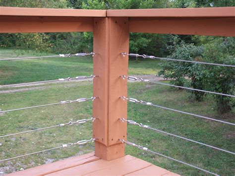Wood Deck Railing Design Cable Railing Wood Deck Railing Deck
