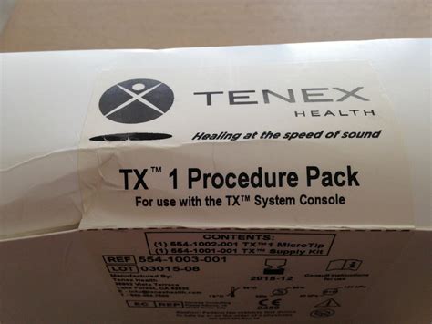 New Tenex 554 1003 001 Tx 1 Procedure Pack X Disposables General For Sale Dotmed Listing