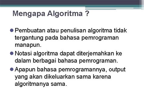 TEORI ALGORITMA Analogi Jika Seseorang Ingin Mengirim Surat
