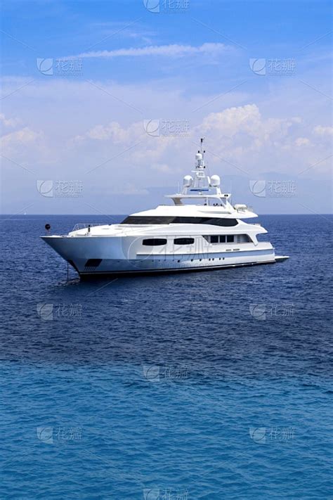游艇 非凡的 摩托游艇 乘船游 邮轮 快艇 爱奥尼亚海 垂直画幅 天空 无人素材 花瓣网