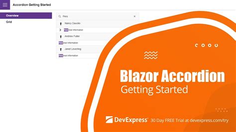 Blazor Accordion Getting Started Advanced Hierarchical Navigation