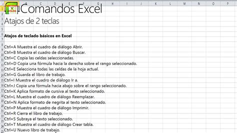Que Son Los Comandos En Excel Image To U