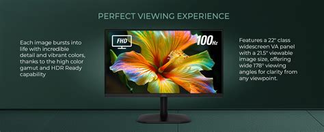 Amazon Com AOC 22B2HM2 22 Full HD 1920 X 1080 100Hz LED Monitor Adaptive Sync VGA X1 HDMI