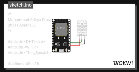 Thingspeak Dht Wokwi Esp32 Stm32 Arduino Simulator