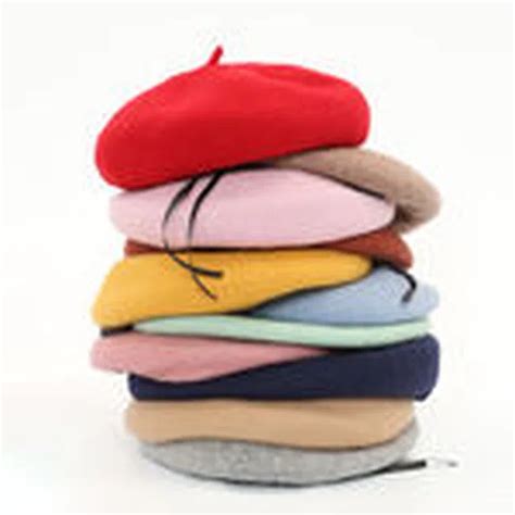 울 밴딩 무지 베레모 커플 화가모자 Be01