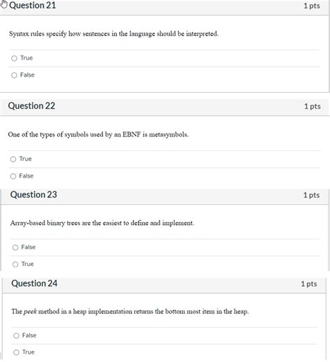 Solved Question 21 1 Pts Syntax Rules Specify How Sentences