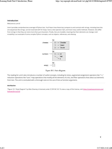 Cs 1101 Learning Guide Unit 6 Introduction Home Pdf
