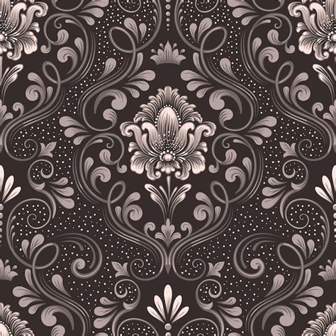 Premium Vector Damask Seamless Pattern Element