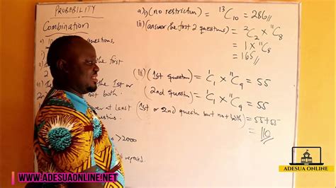 Shs Elective Math Combination Lesson 3 Youtube