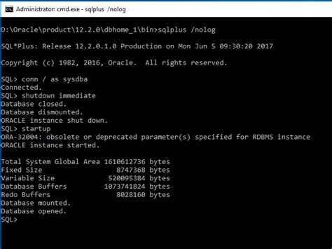 ora 32004 obsolete or deprecated parameter s specified for rdbms
