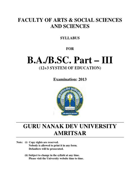 Bsc Computer Science Part Iii Syllabus On Page 232 Punjab Journalism