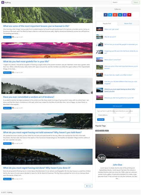 My Blog Mvc Bootstrap By Dynomix Codecanyon