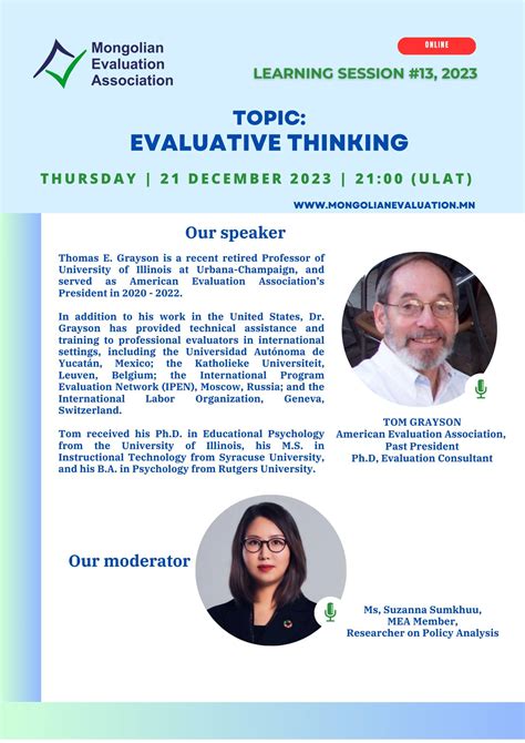 Mongolian Evaluation Association Monthly Newsletter