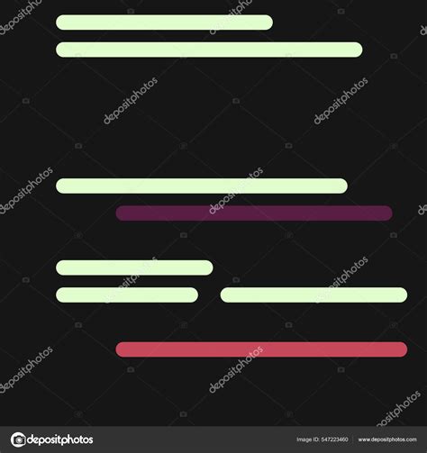 Code Screen Vector Illustration Flat Cartoon Coding Lines Simulation Stock Vector By ©yuriy