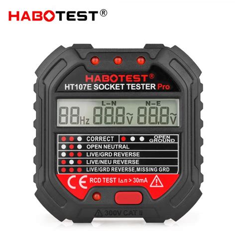 Open Neutral Plug Socket Tester Ht107e Wall Socket Tester