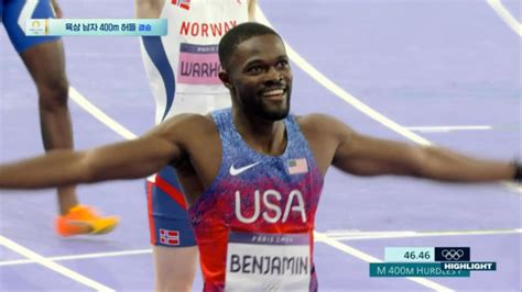 Sbs 2024 파리 올림픽 ‘황제의 부활 미국의 허들 결승전 하이라이트 [남자 400m 허들 결승] Sbs