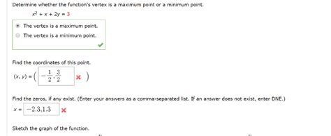 solved determine whether the function s vertex is a maximum