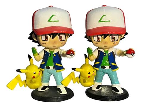Chibi Ash E Pikachu Pok Mon Parcelamento Sem Juros