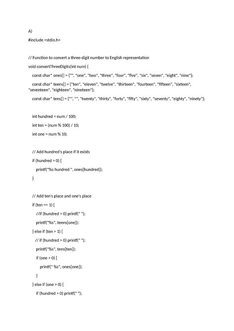 Week4 Dsa A Include Function To Convert A Three Digit Number