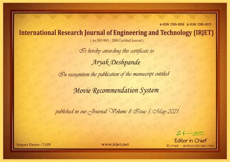 Aryak D On Linkedin Engineering Technology Publication Project