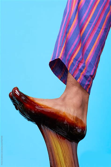 Foot Stuck In Treacle By Stocksy Contributor French Anderson Ltd Stocksy