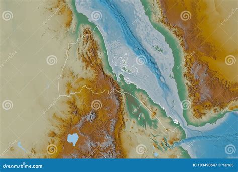 Eritrea Outlined Relief Stock Illustration Illustration Of World 193490647
