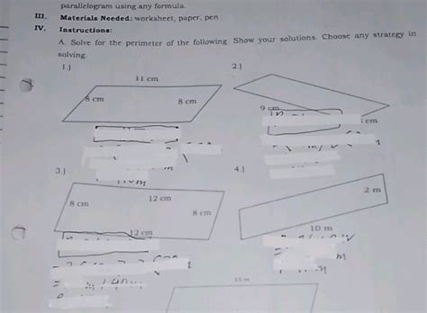 Parallelogram Using Any Formula II Materials StudyX