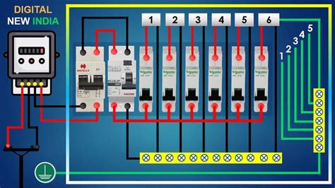Single Phase DB Wiring Diagram Single Phase Meter Wiring Connection Energy Meter And MC
