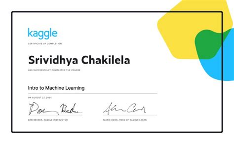 Machinelearning Kaggle Ai Ml Learning Srividhya Chakilela