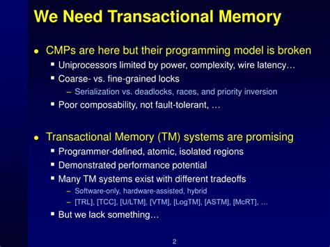 Ppt Architectural Semantics For Practical Transactional Memory Powerpoint Presentation Id