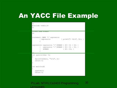 Online Execution Ex And Yacc Compiler Dadgb