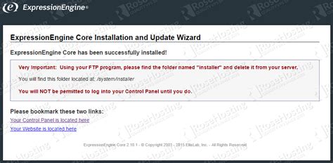Install Expressionengine On Debian Rosehosting