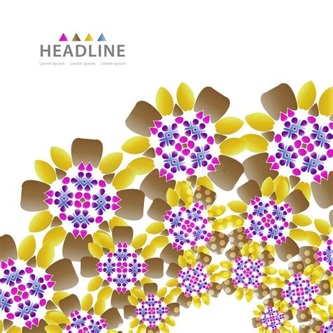 Brochure Header Colorful Layout Template Stock Vector Illustration Of Abstract Decoration
